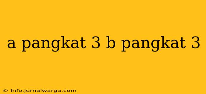 a pangkat 3 b pangkat 3