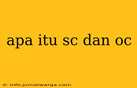 apa itu sc dan oc