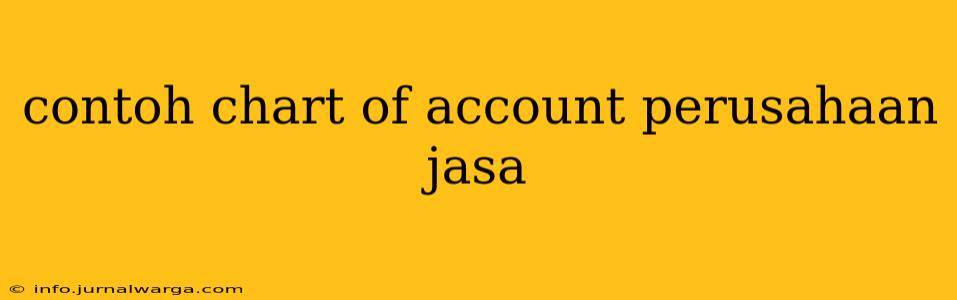 contoh chart of account perusahaan jasa