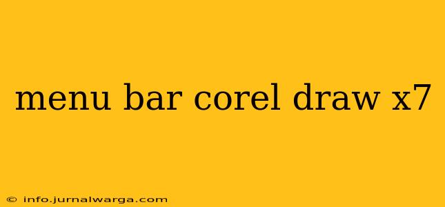 menu bar corel draw x7