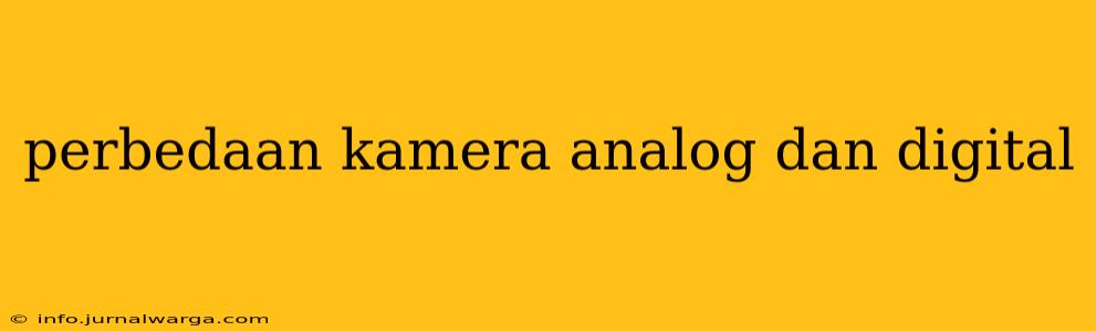perbedaan kamera analog dan digital perbedaan kamera analog dan digital